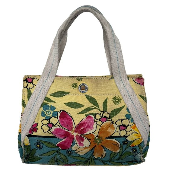 Caribbean Joe | Bags | Vintage Caribbean Joe Canvas Handbag Yellow ...